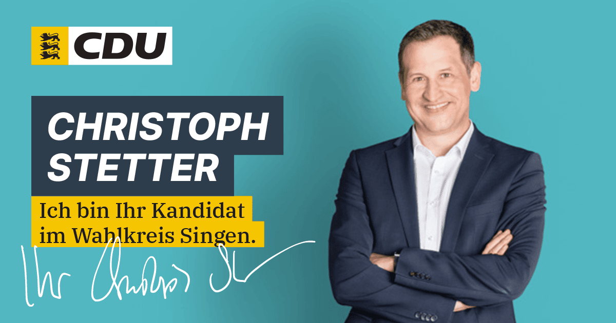 Christoph Stetter: CDU-Kandidat für die Landtagswahl 2026